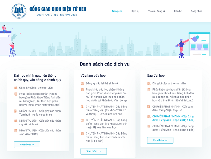 Giao dịch online, giải pháp vàng thời Covid-19 tại UEH