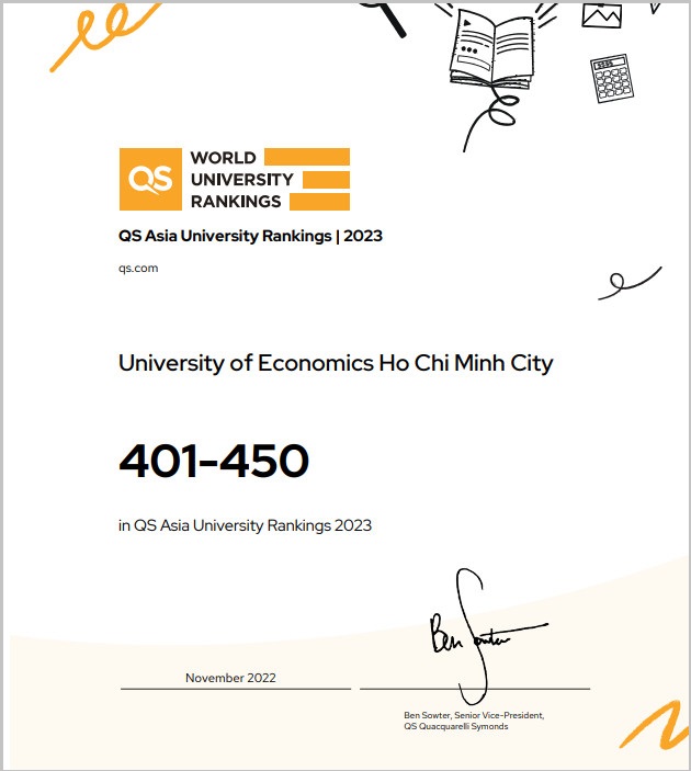 UEH chính thức đạt mục tiêu chiến lược giai đoạn 2020-2030: Vào Tốp 401 ...