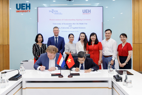 Cooperation signing ceremony between UEH and Saxion University, Netherlands